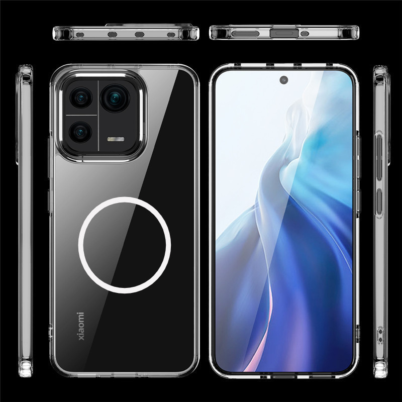 แม่เหล็กดูดเคสใสใสสําหรับxiaomi 15 Pro Mi 14T Pro 13 Ultra 12s 12X Mi11 Mix 4 K60 K50 Ultraกัน ...