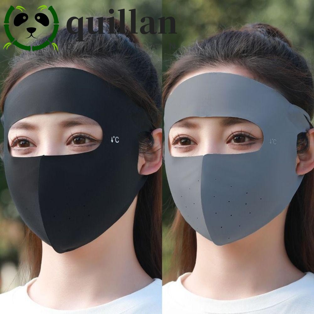 Quillan หน้ากากกันแดดผ้าไหมน้ําแข็ง, Anti-UV Traceless Face Gini Mask ...