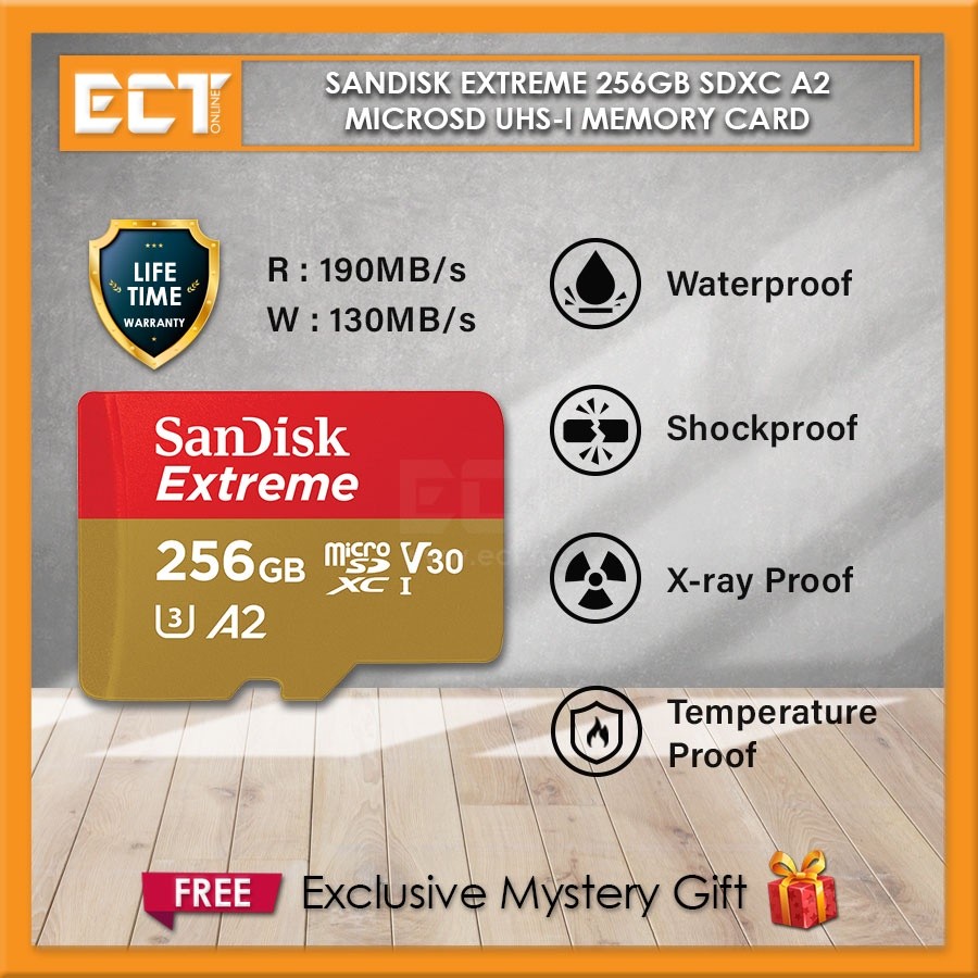 Sandisk Extreme 256GB / 512GB / 1TB SDXC A2 190MB/s microSD UHS-I การ์ดหน่วยความจํา | Shopee ...