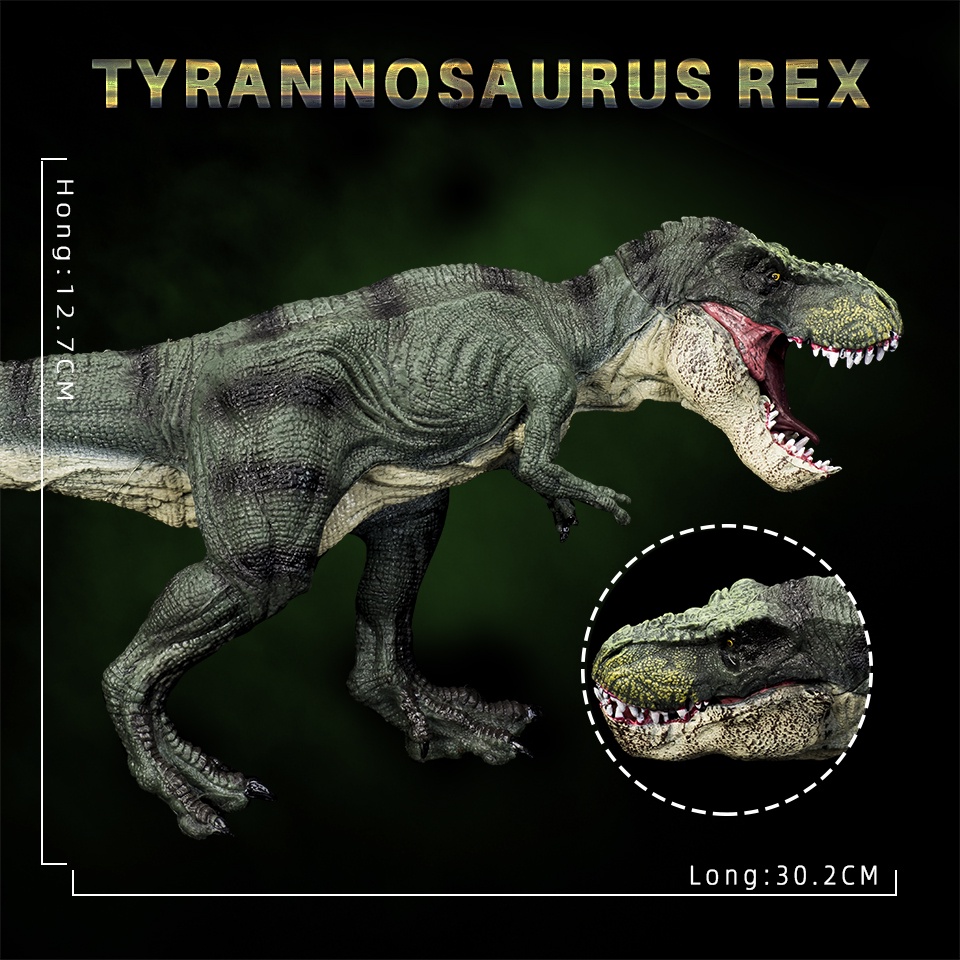 HiTwo Static Solid Dinosaur Realistic Figures Lifelike Tyrannosaurus ...