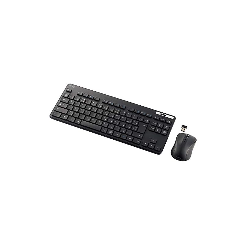 Direct from Japan Elecom Wireless Keyboard Mouse Set TK-FDM109MKBK Thin, membrane, antibacterial ...