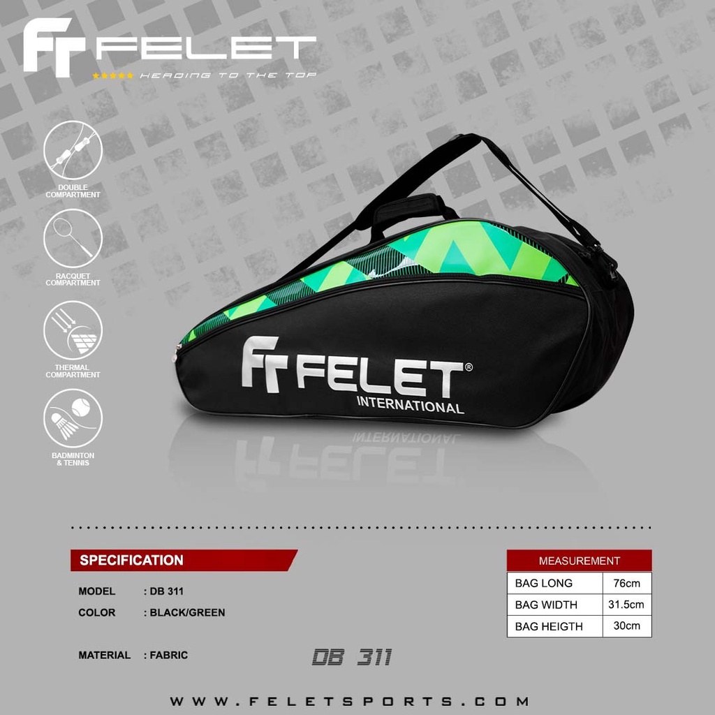 Felet ALL Bag MODEL กระเป๋าไม้แบดมินตัน ไม้แบดมินตัน | Shopee Thailand