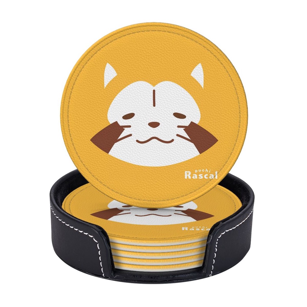 Puchi Rascal ที่รองแก้วหนัง ทรงกลม กันเปื้อน ป้องกันน้ําร้อนลวก สําหรับ ...