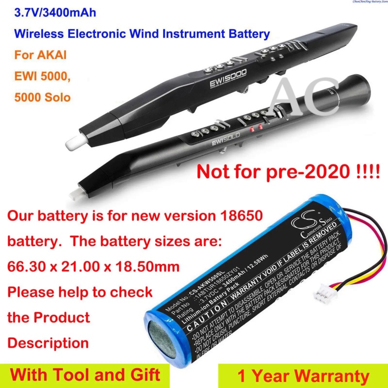 AC Cameron Sino 3400mAh Electronic Wind Instrument Battery For AKAI ...