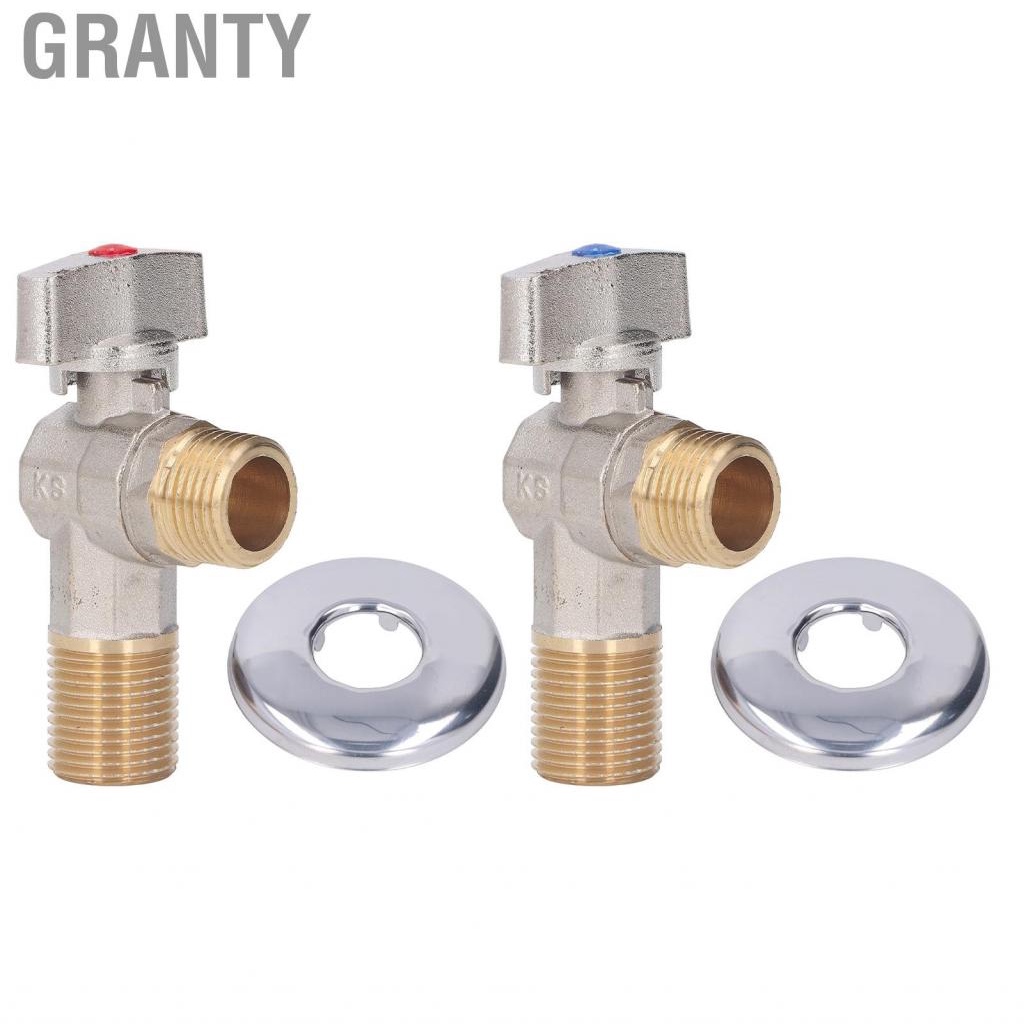 Granty Hot and Cold Water Triangle Valve Replacement G1/2 Thread Brass ...