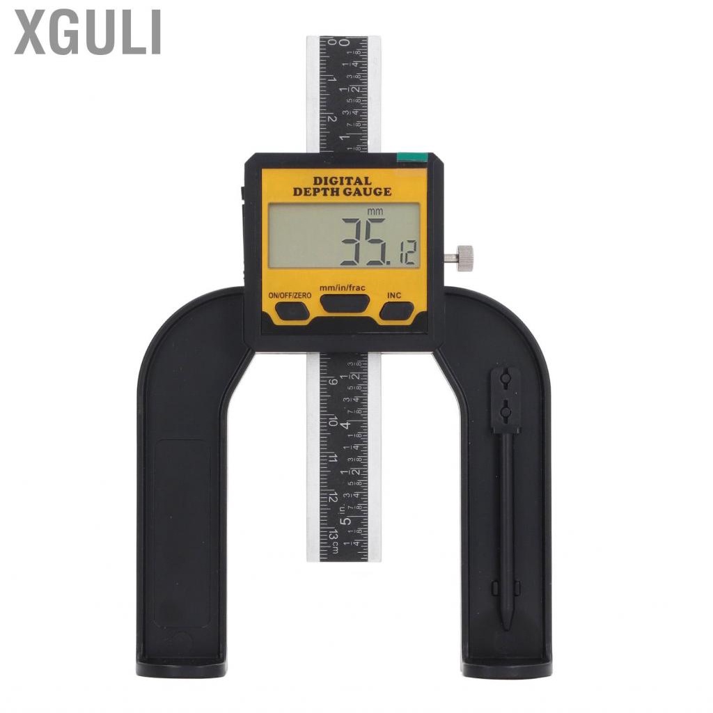 Xguli Aluminum Alloy Ruler Digital Depth Gauge 0 to 80mm High Accuracy ...