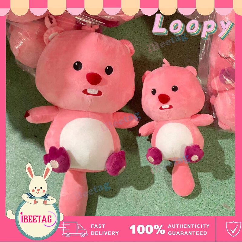 ตุ๊กตานุ่ม รูปการ์ตูน Pororo Pink Beaver Loopy สไตล์เกาหลี ขนาด 50 ซม. ...