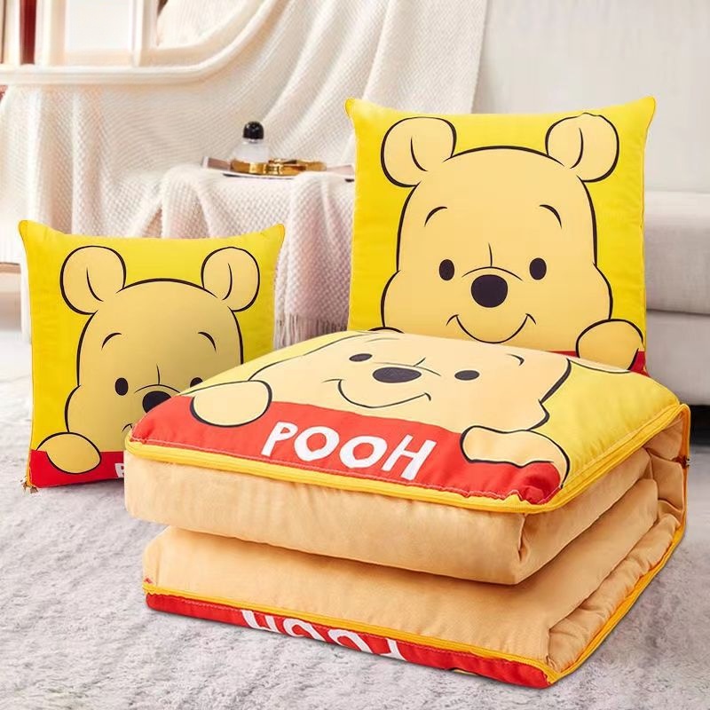 【Ten Beans】หมอนผ้าห่ม แบบหนา ลายการ์ตูน ใช้ได้สองแบบ พับได้ สําหรับ ...
