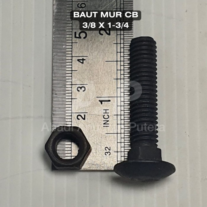 Cb Nut Bolts 3/8 x 1-3/4 นิ้ว TMS ยี่ห้อ Full Thread Umbrella Bolts ...