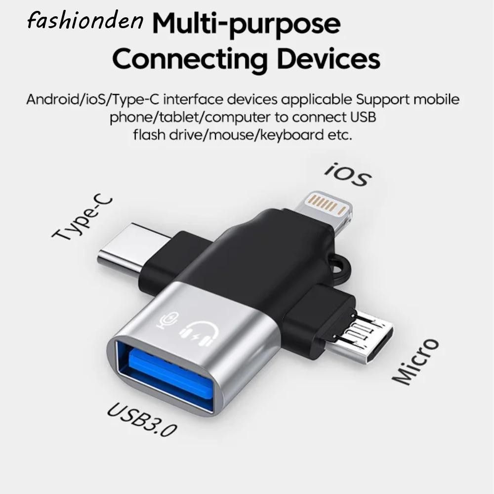 Fashionden ตัวแปลง OTG 3 in 1, อะแดปเตอร์ Type C USB 3.0 3 in 1 OTG ...