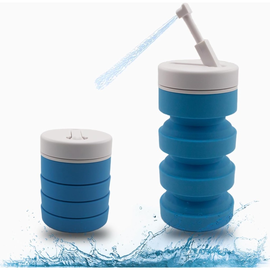 พับมือถือโถสุขภัณฑ์แบบพกพาที่มีหดมุมปรับหัวฉีด,ตะขอ,300ml,ขวดซิลิโคน ...