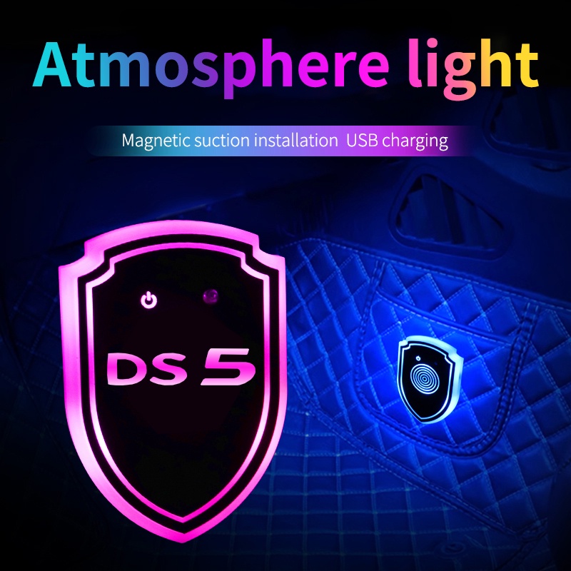 โคมไฟ LED USB ไร้สาย ตกแต่งภายในรถยนต์ บรรยากาศ โคมไฟตกแต่งภายในรถ โคม ...