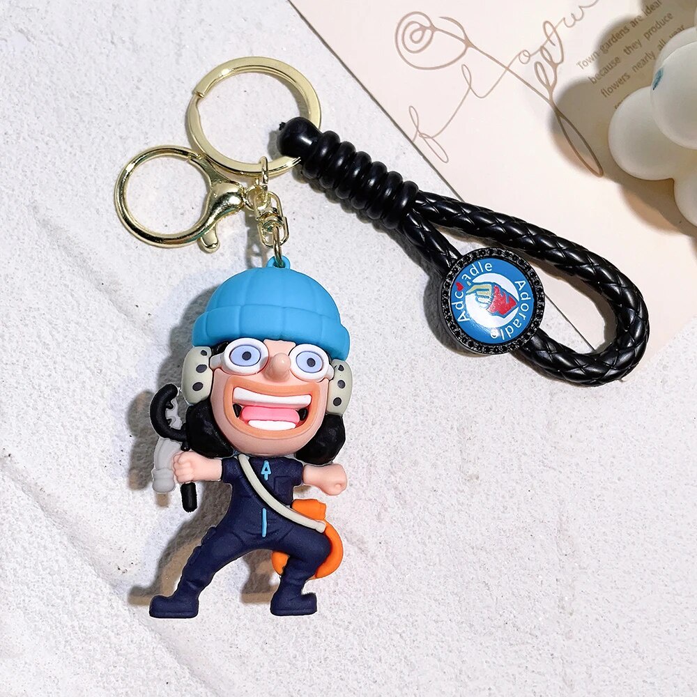 One Piece Keychains Anime Monkey D. Luffy Tony Chopper Roronoa Zoro ...