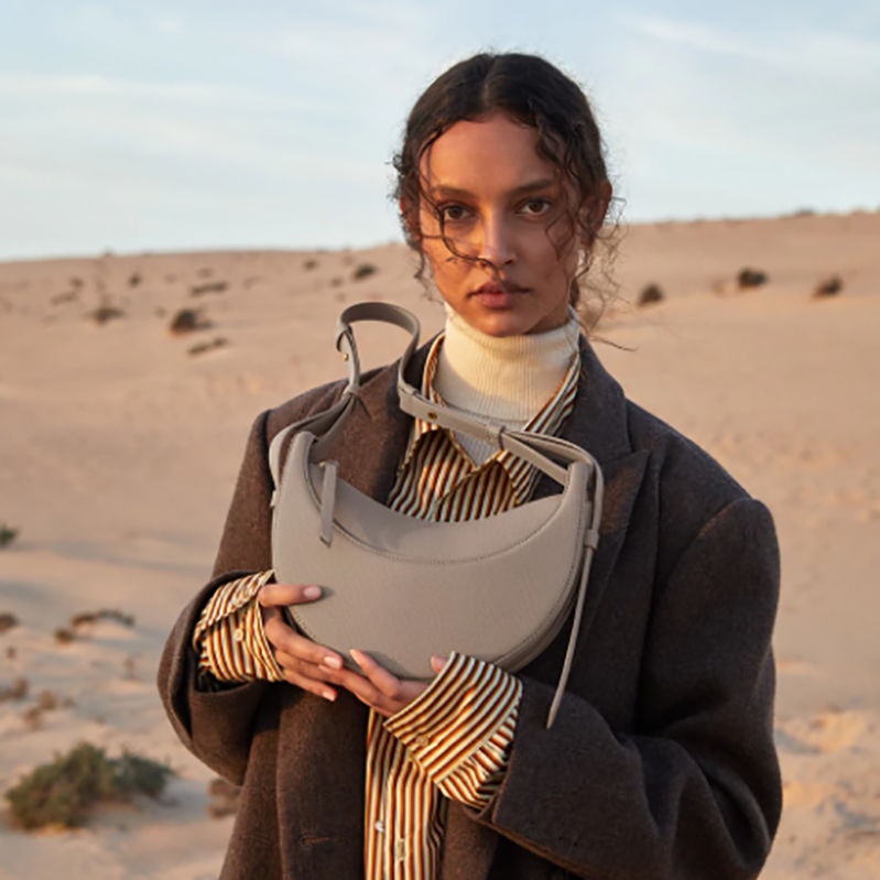 POLENE Half moon bag Crescent bag กระเป๋าแฟชั่นกระเป๋าสะพายข้างผู้หญิง ...