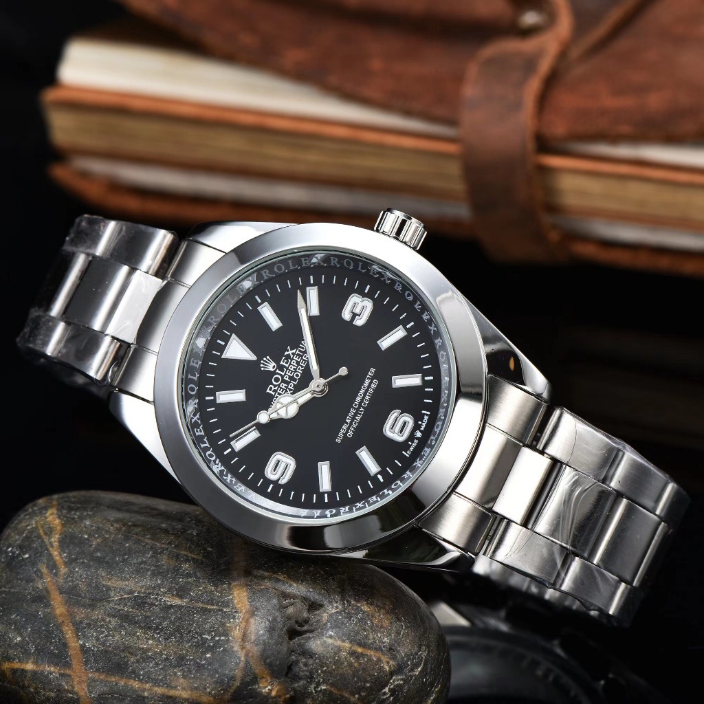 Rolex Explorer กันน้ําประเภท Automatic Mechanical Movement สไตล์ Oyster ...