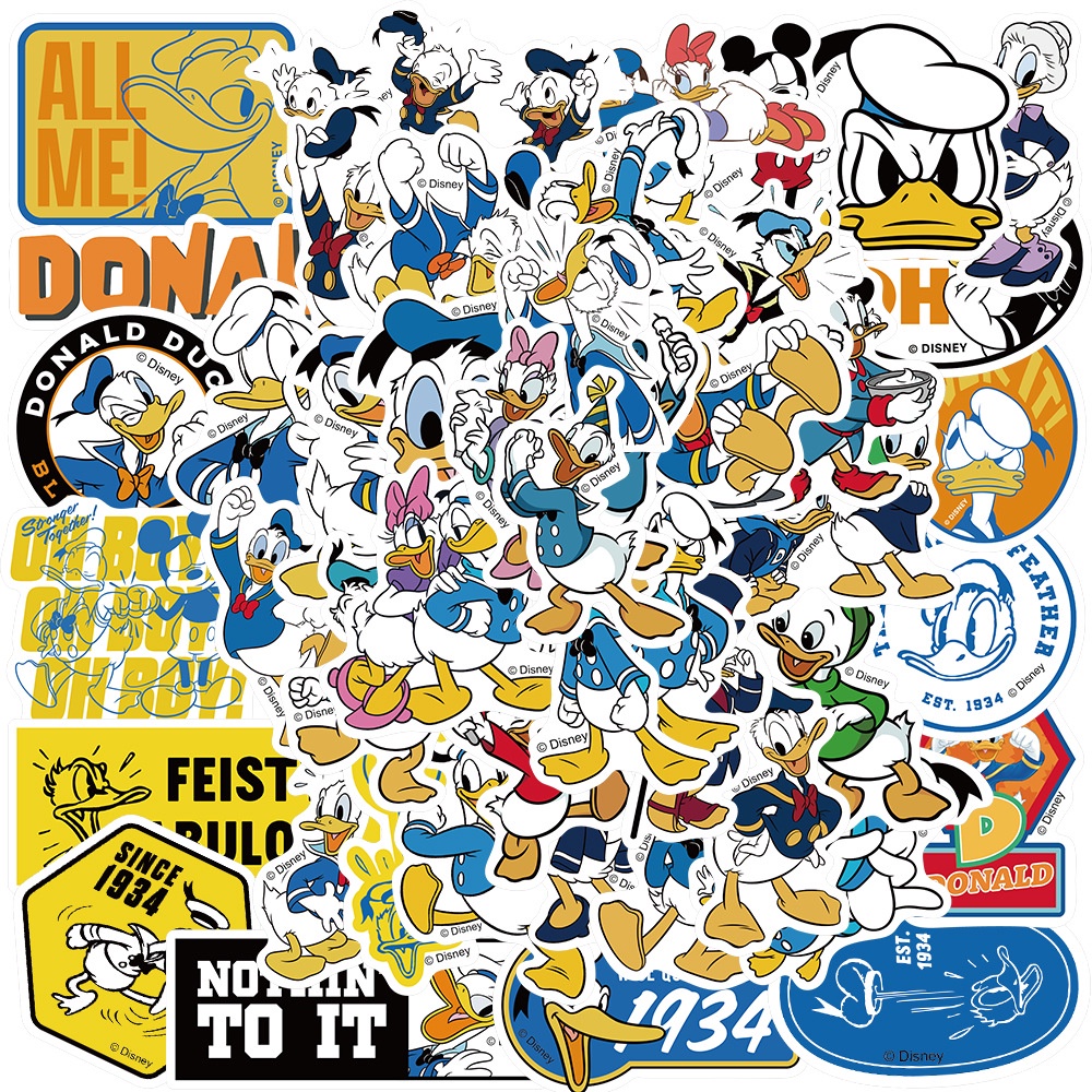 Donald Duck Series 01 Stickers 50Pcs/Set DIY Fashion Waterproof Doodle ...
