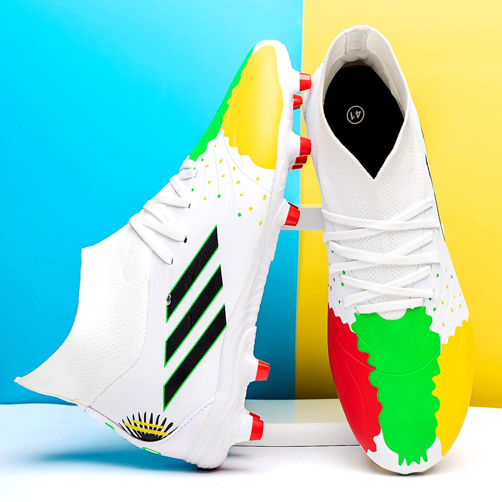 Messi FG soccer shoes คุณภาพสูงขึ้น รองเท้าฟุตบอลกีฬากลางแจ้งเยาวชน ...