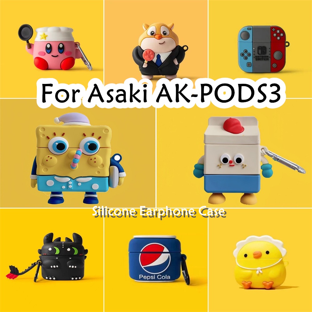 【innovation】นําไปใช้กับ Asaki AK-PODS3 เคส Case เคสหูฟัง โปเกบอลสีชมพู ซิลิโคนนุ่ม เคส เคสหูฟัง ...