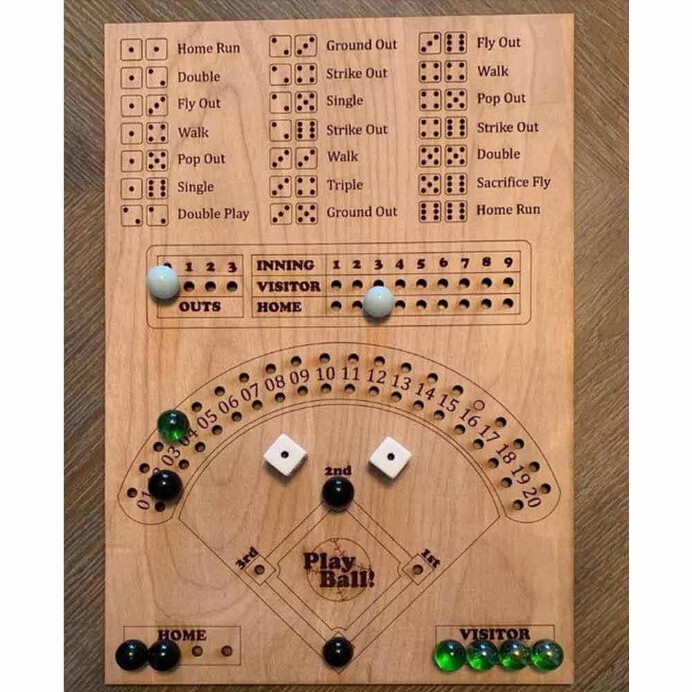 Baseball Board Game Wooden Board Table Math Game with Interactive ...