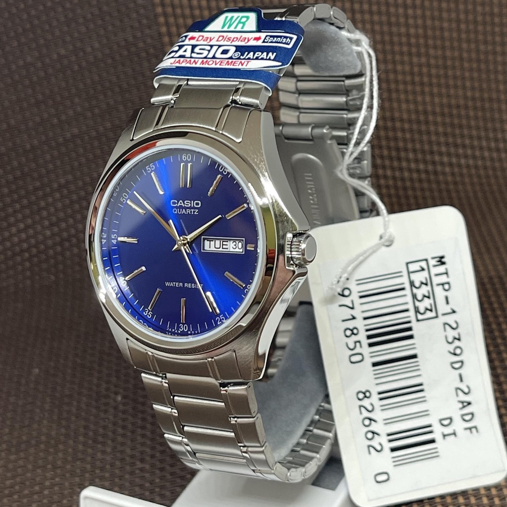 Casio MTP-1239D-2A Enticer Series Stainless Steel Bracelet Men's Watch ...