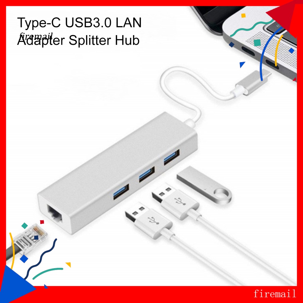 [FM] 5 in 1 อะแดปเตอร์ฮับแยกสายแลน Type-C USB30 ความเร็วสูง กระจายความร้อนเร็ว อเนกประสงค์ ...