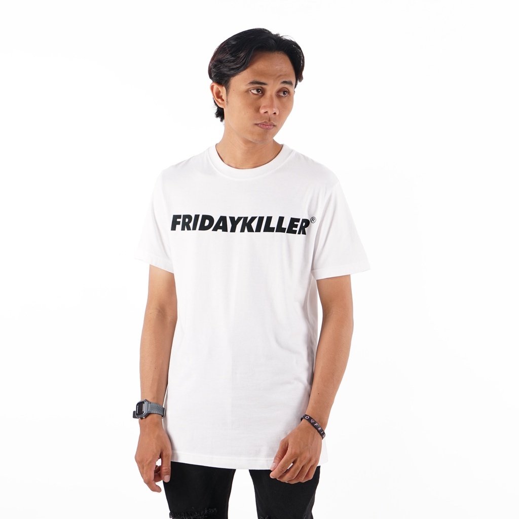 เสื้อยืด FRIDAY KILLER | 19 ขาวดํา | Shopee Thailand