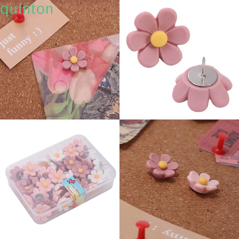 Quinton 20/30/50 ชิ้นหกกลีบดอกไม้ Pushpins, Creative DIY Board Push Pin ...