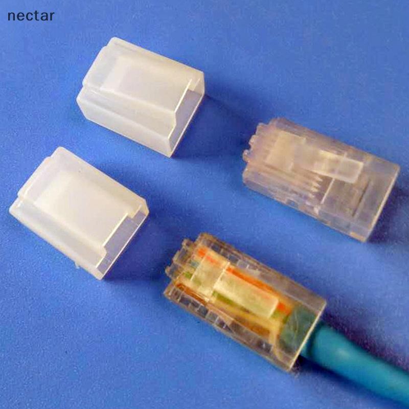 Tar 2PCS เครือข่ายเชื่อมต่อกันฝุ่นหมวก RJ45 Ethernet Cable End Caps ...