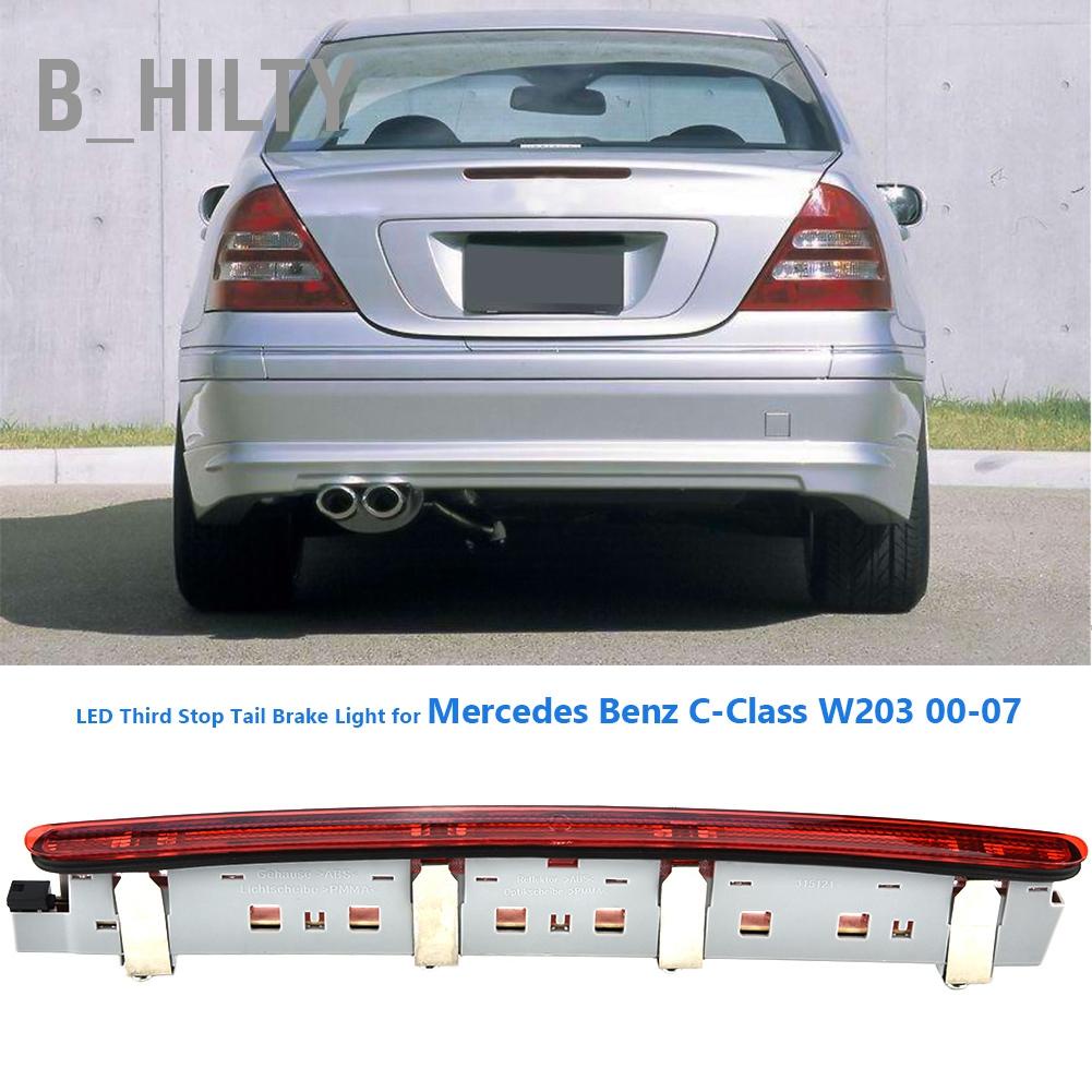 B_HILTY LED ที่สามหยุดไฟท้ายไฟเบรคด้านหลังสำหรับ Mercedes Benz C Class ...