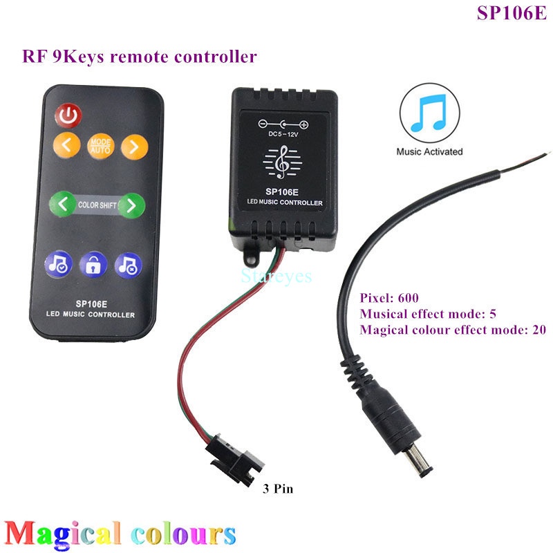 ตัวควบคุมแถบไฟ Led SP105E SP106E SP107E SP110E SP511E SP601E SP611E ...