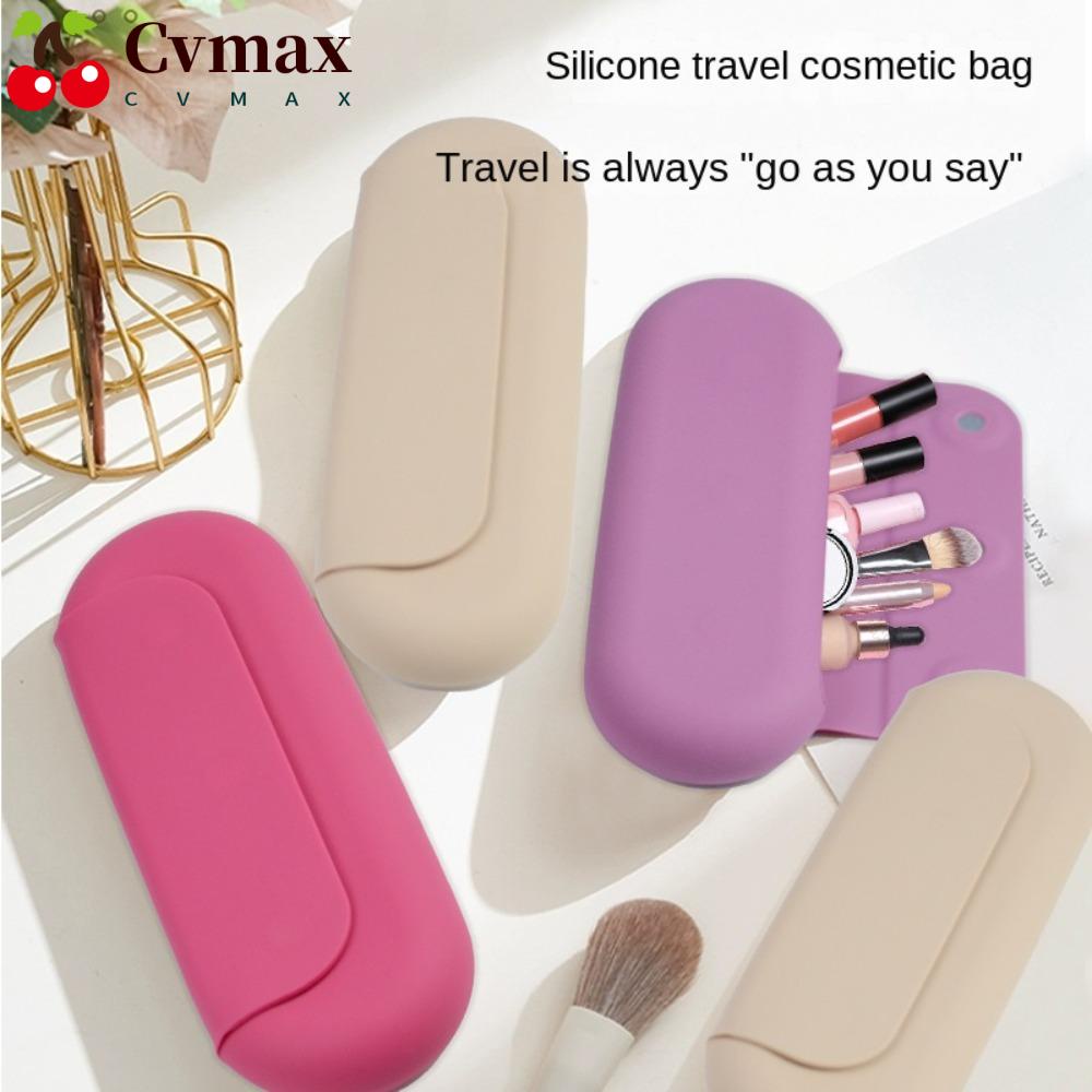 Cvmax กระเป๋าเครื่องสําอาง ซิลิโคน Blcak / Pink / Blue กันน้ํา แบบพกพา อินเทรนด์ | Shopee Thailand