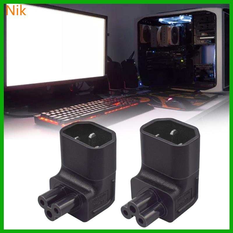ปลั๊กแปลงไฟ Niki C14 Male to C5 Female Up Down Angle Connector 10A 250V ...