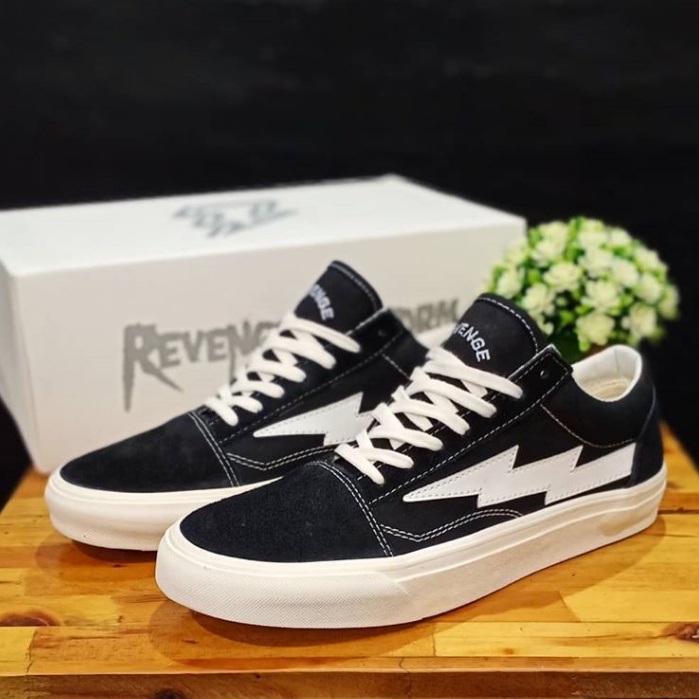 New!!! Vans PETIR REVENGE X STORM BLACK WHITE & FULL BLACK CASUAL ...