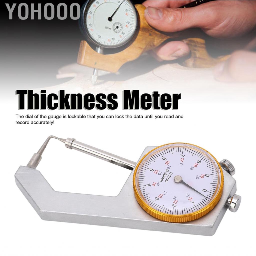Yohooo Curved Head Thickness Gauge Dial Portable Quick Measure Paper 0 ...