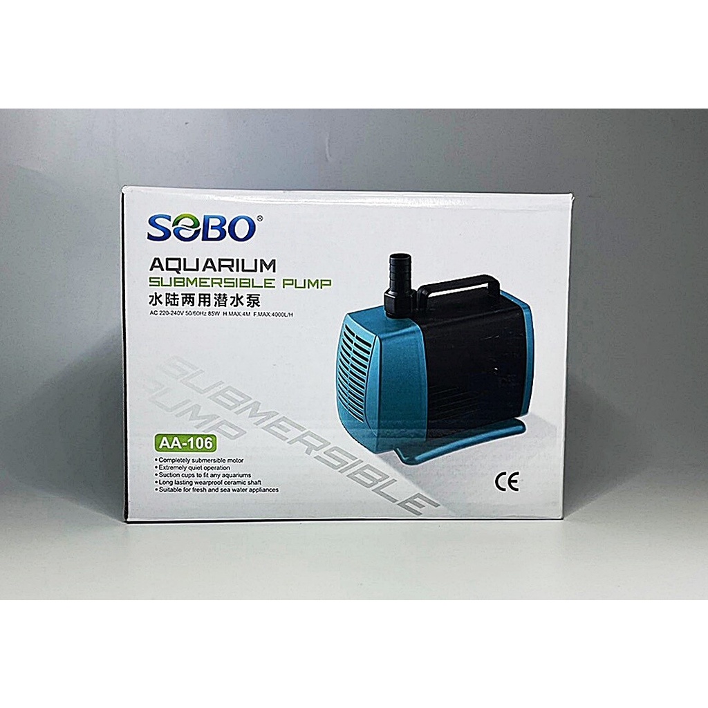 SOBO AA106 ปั๊มน้ำแกนเซรามิก 85 วัตต์ 4000 ลิตร ปั๊มน้ำตู้ปลาคุณภาพยอด ...