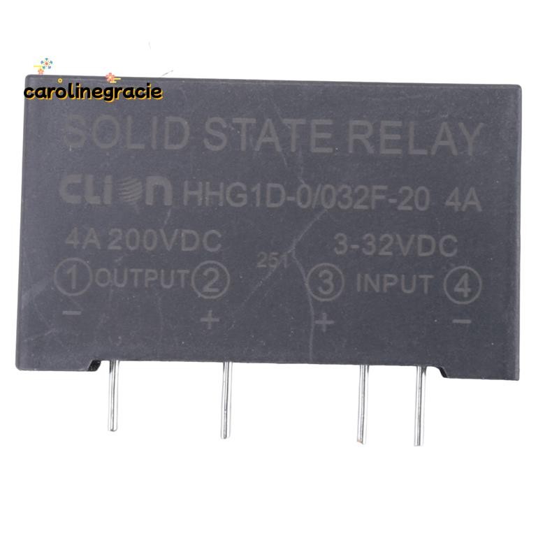 อินพุต 3-32V DC เอาต์พุต 4A 200V DC 4 Pin PCB Solid State Relay HHG1D-0 ...