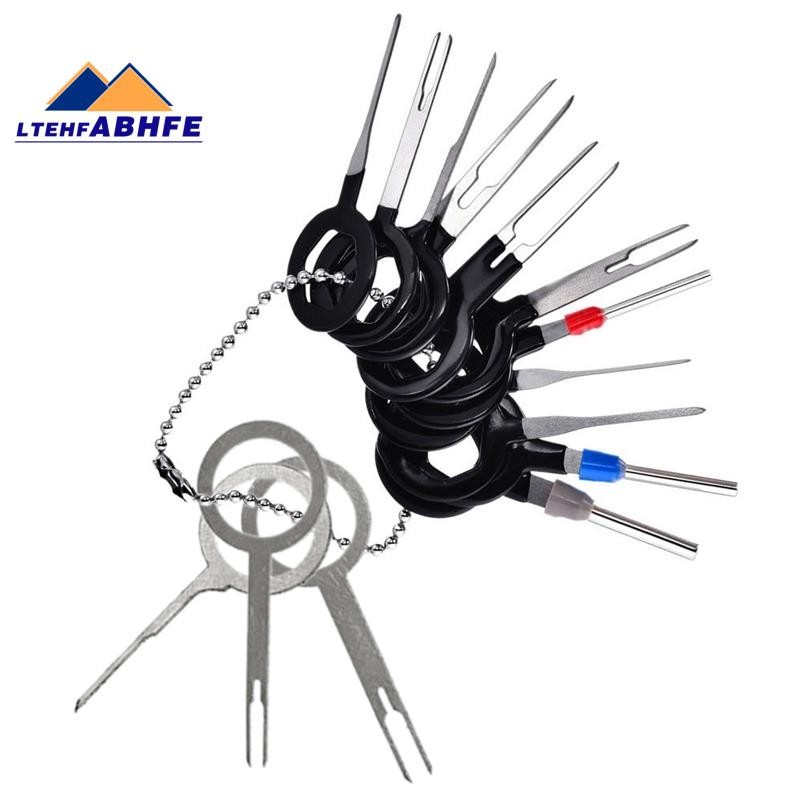 14pcs Auto Terminals Removal Key ชุดเครื่องมือรถสายไฟ Crimp Connector ...