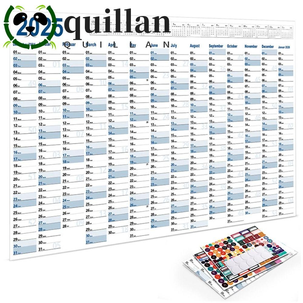 Quillan 2025 Wall Calendar Planner การจัดวางแผน Agenda Schedule 2025 ...