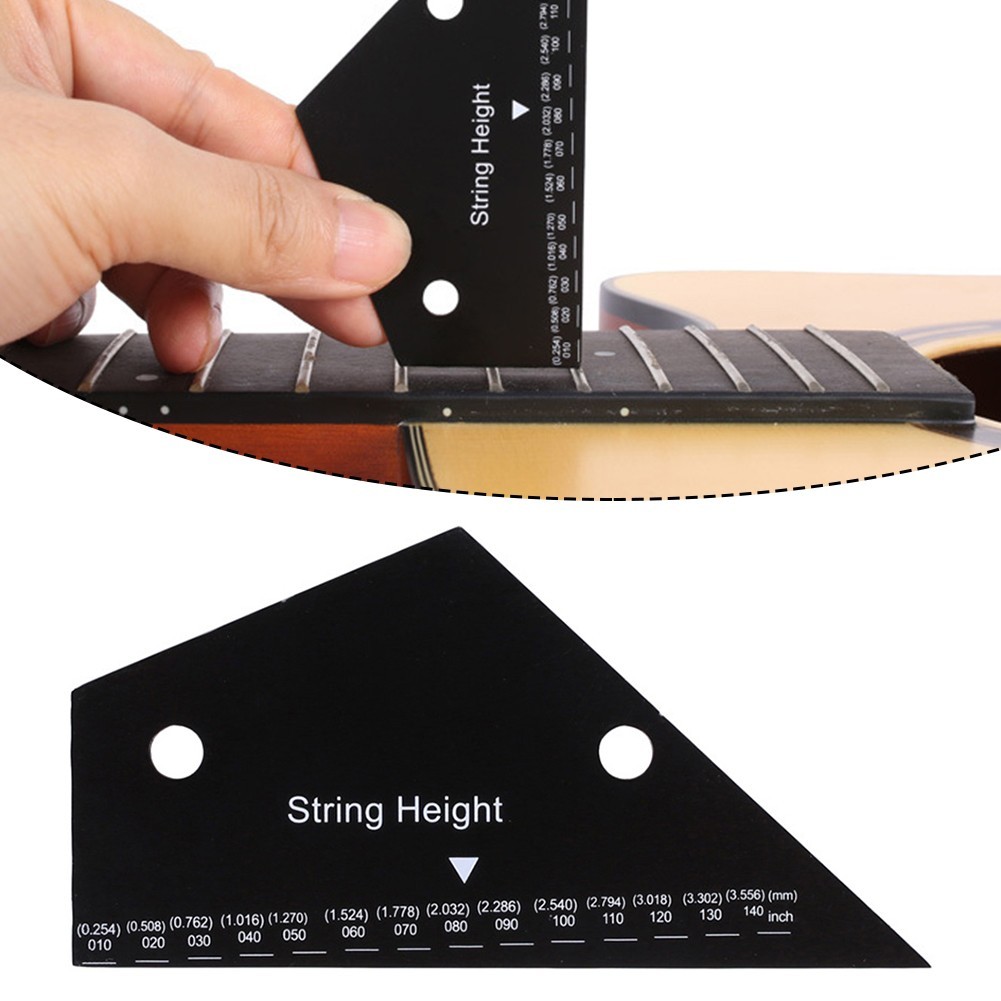 กิ๊กเกิล กีตาร์ Fret Leveling คอ Fingerboard กีตาร์ String ไม้บรรทัด Gauge Luthier เครื่องมือ