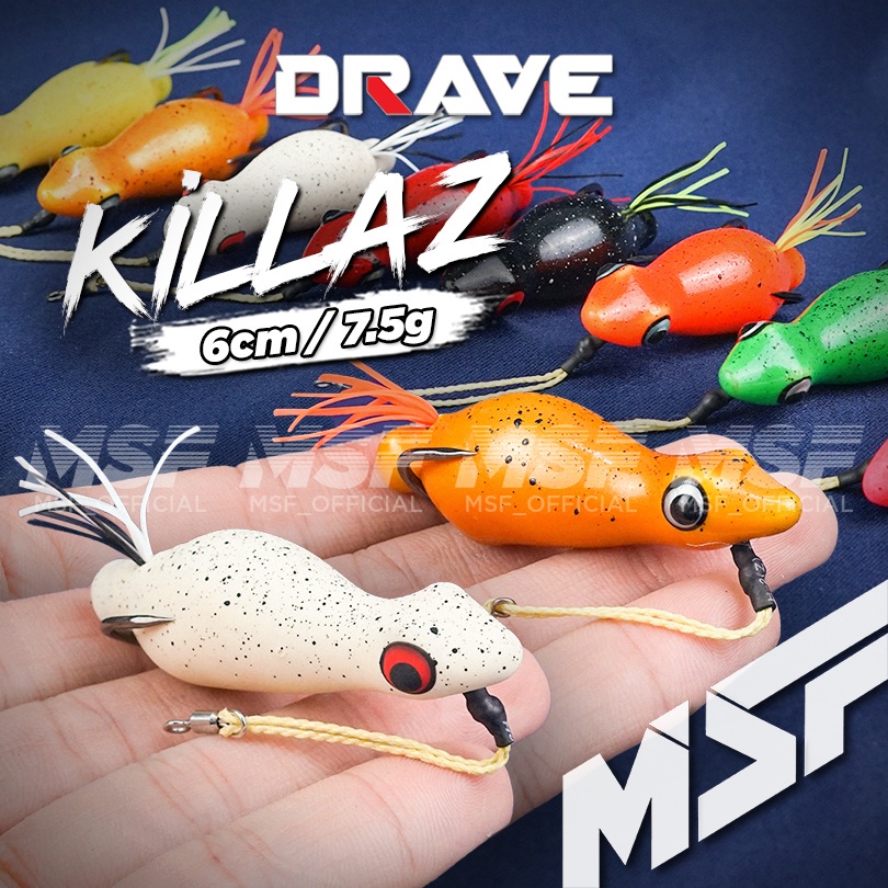 [MSF] กบ Drave Killaz 6 ซม. 7.5 กรัม กบนุ่ม Umpan Tiruan Katak Getah ...