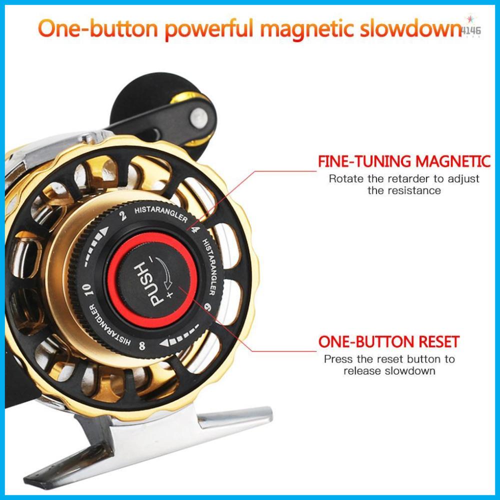 Left/Right Hand Ice Fishing Reel Raft Reel 10+1 BB Automatic Wire ...