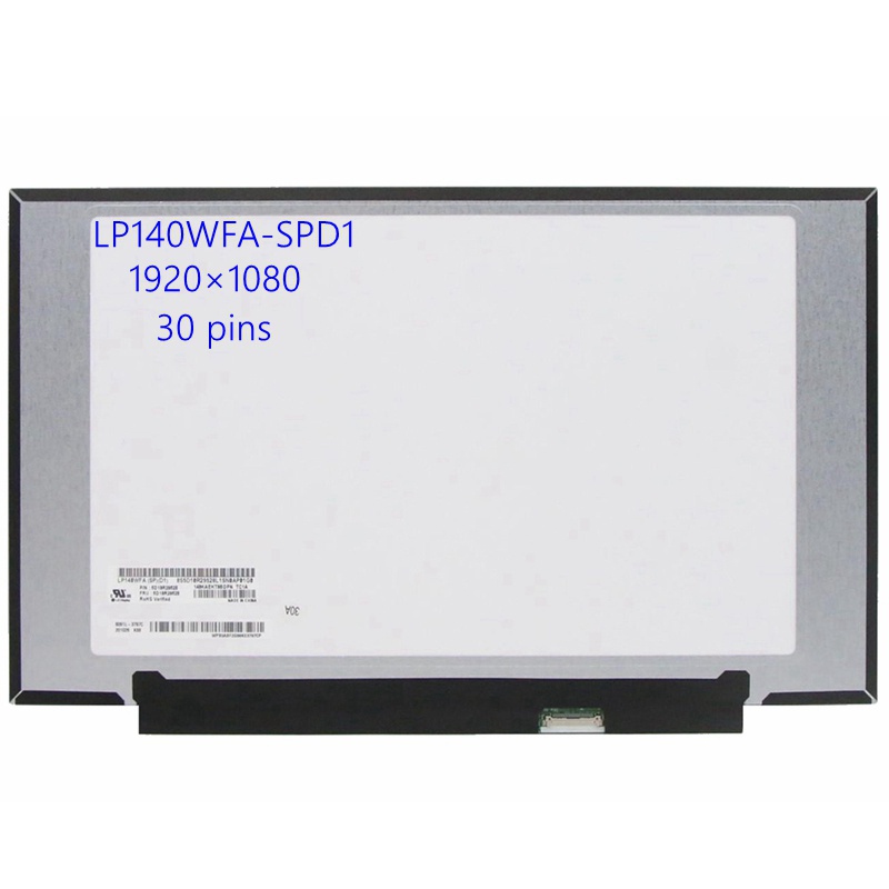 14.0 นิ้วแล็ปท็อปหน้าจอ LCD LP140WFA-SPD1 SPD2 SPD4 LP140WFH-SPD3 SPD6 ...