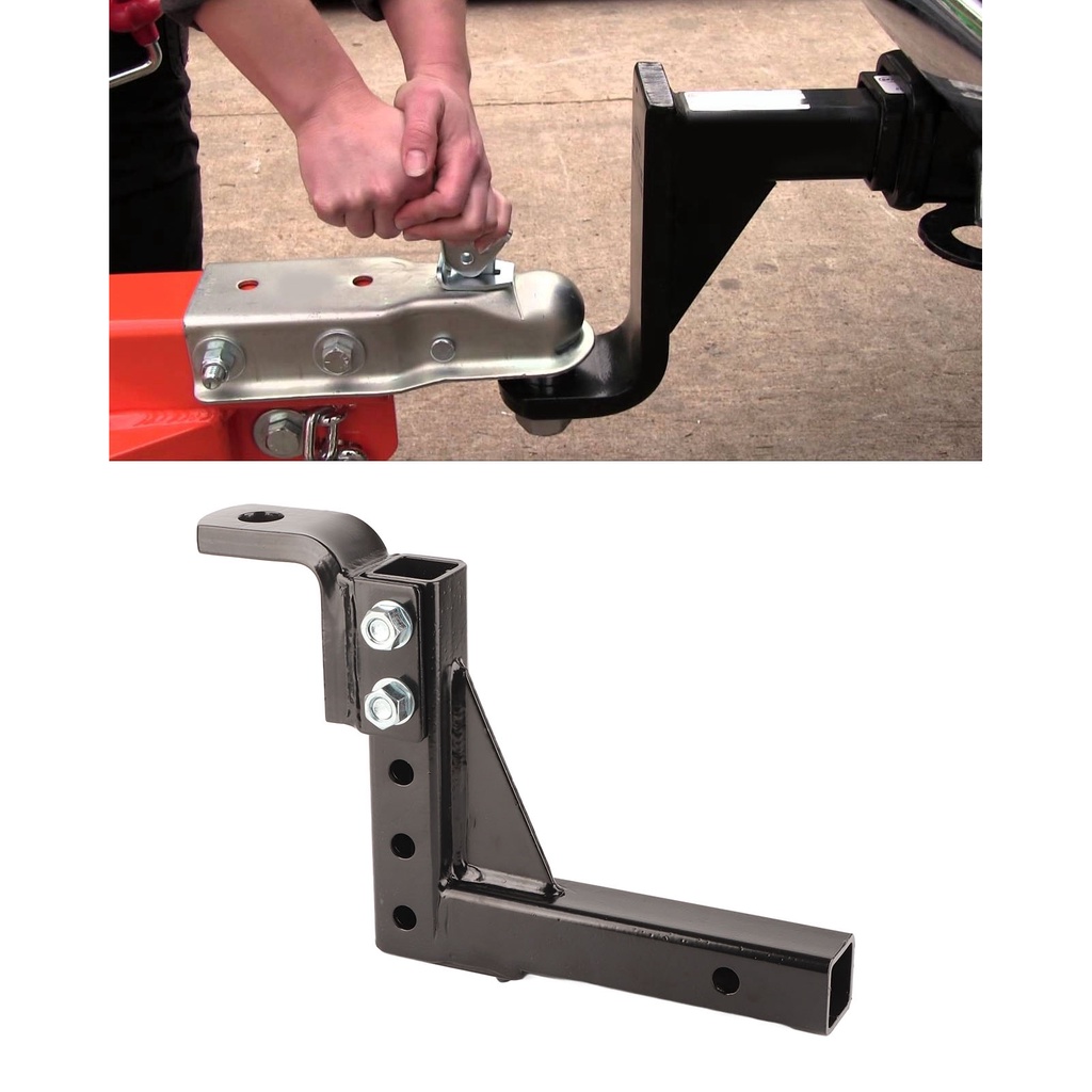 YiChe 10in DROP Hitch Ball Mount 5000lbs ความจุ Heavy Duty ปรับได้สำหรับ 2in ตัวรับสัญญาณ RV ...