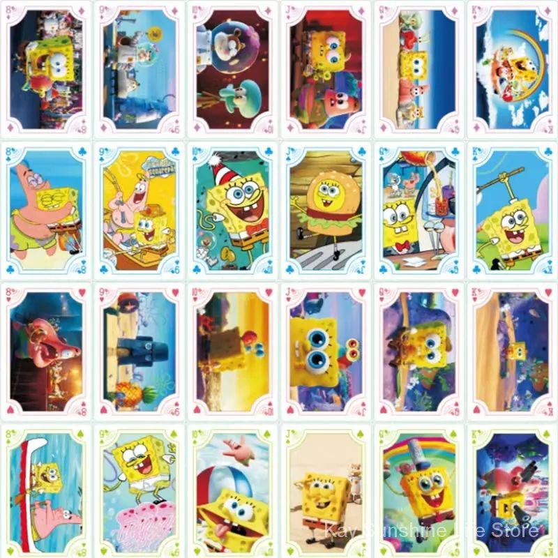 Spongebob SquarePants การ์ดเล่นสองมิติ รูปแบบ HD สวยหรู สร้างสรรค์ ...