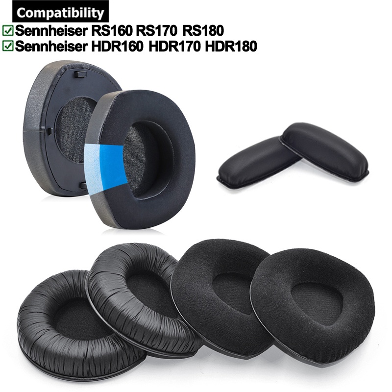 แผ่นฟองน้ําครอบหูฟัง สําหรับ Sennheiser HDR RS160 RS170 RS180 1 คู่ ...