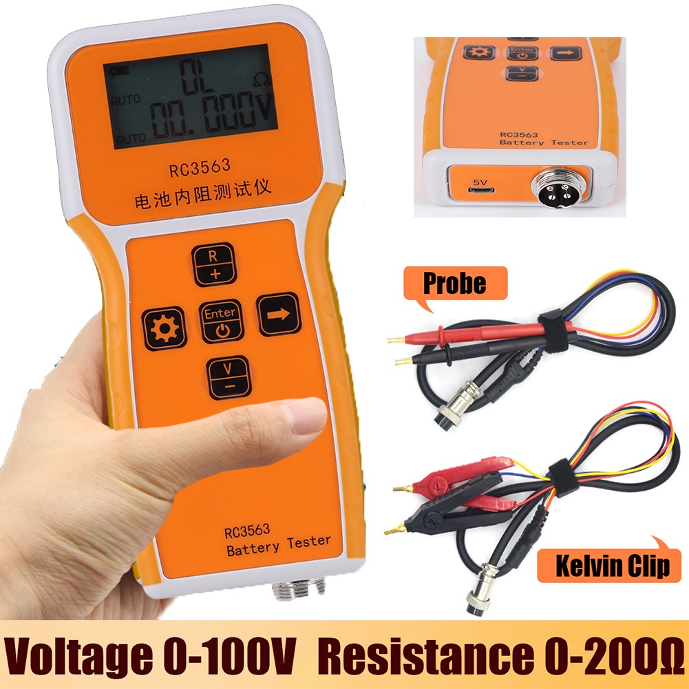 Rc3563 เครื่องทดสอบความต้านทานแบตเตอรี่ ความแม่นยําสูง 18650 โอห์ม ...
