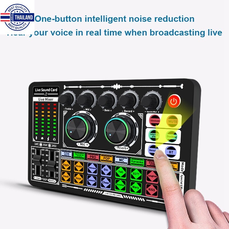 F999 Sound Card Audio Mixer Live Sound Card Voice Changer Mixing ...