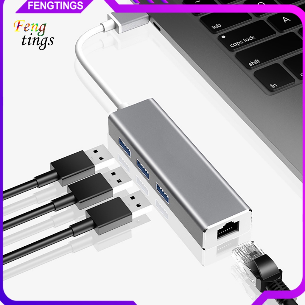 [Ft] อะแดปเตอร์การ์ดเครือข่าย HW-1505 USB 1000M ความเร็วสูง 3 พอร์ต USB 30 ฮับ สําหรับเครื่อง ...