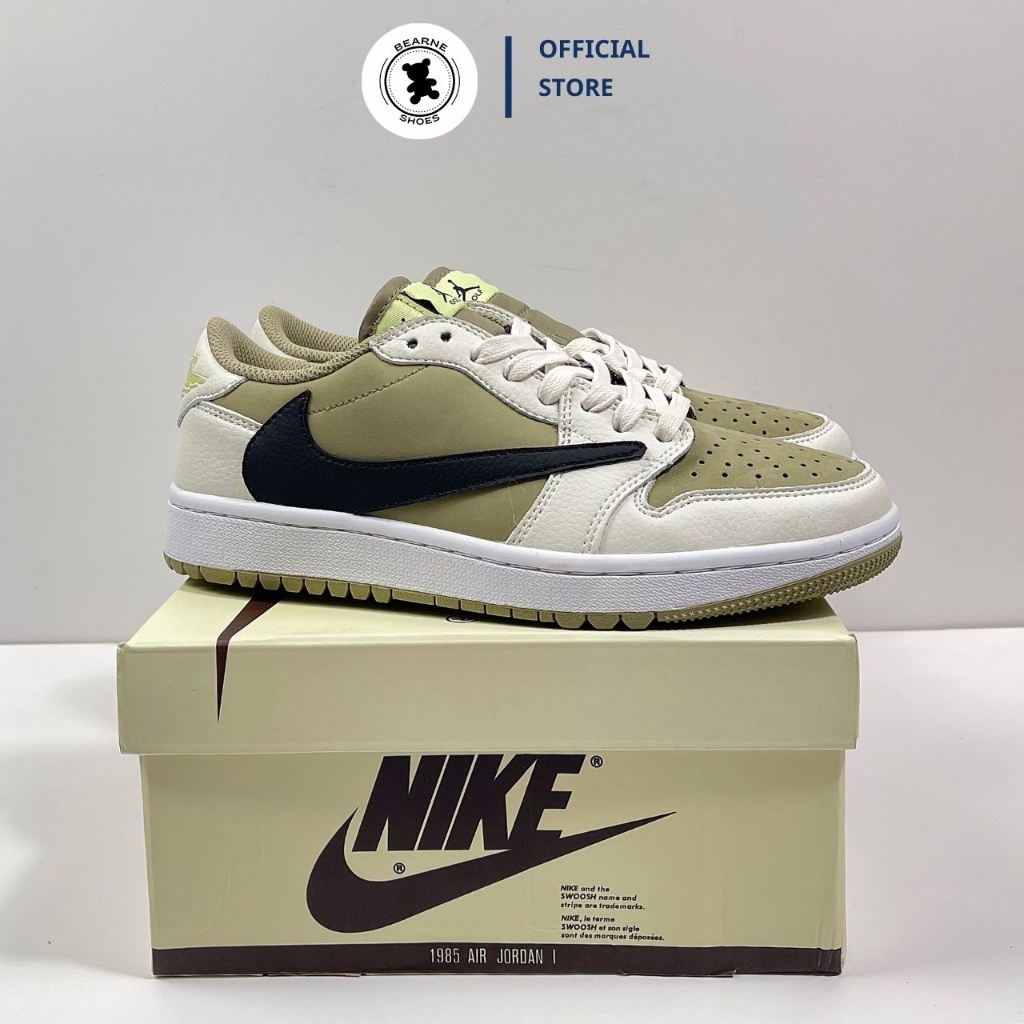 Air Jordan 1ต่ำทราวิสทราน็อก SP กอล์ฟ (หนังชอล์ก) กล่องโซเดียม fz3124 ...