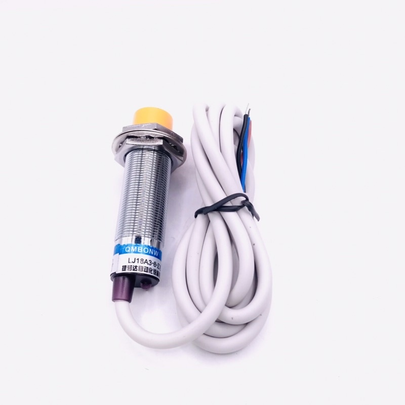 LJ18A3-8-Z/AY Proximity Sensor Switch เซนเซอร์ตรวจจับโลหะ ขนาดเกลี่ยว 18mm ระยะตรวจจับ 8mm PNP ...